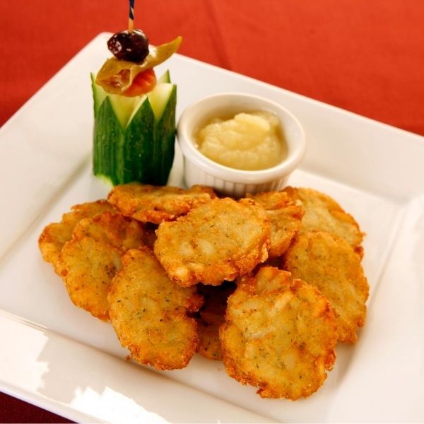 Mini potato pancakes | Plattduetsche Park Restaurant