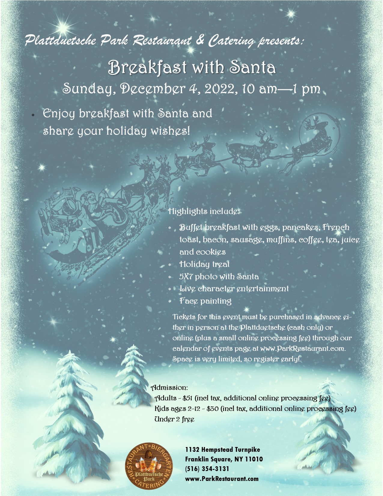 Breakfast with Santa | Plattduetsche Park Restaurant